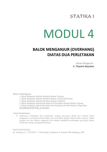 Analisa struktur metode slope deflection | DOCX | Physics | Science