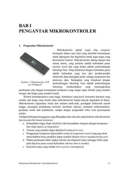 Dasar dasar mikrokontroler | PPT