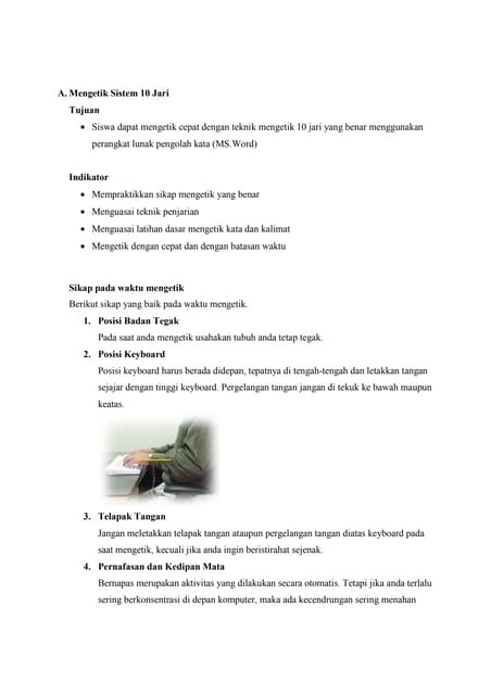 Mengetik 10 jari | PPT