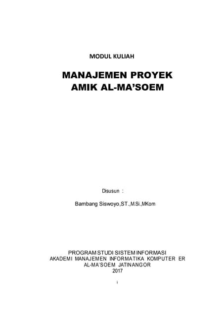 Manajemen proyek | PPTX