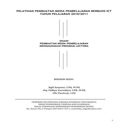 Modul diklat Nasional Membuat Media Pembelajaran dengan Lectora | PDF