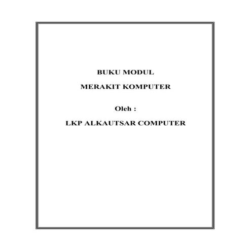 Modul merakit-komputer-pdf | PDF