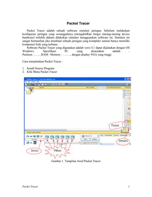 Praktikum 6 pengenalan cisco packet tracer (cpt) | PDF