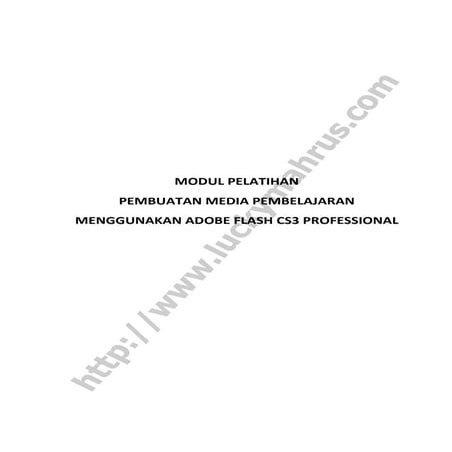 Modul pelatihan-adobe-flash-cs3-professional | PDF