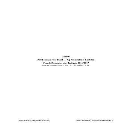 Modul pembahasan-soal-ukk-tkj-paket-3-2016-2017 | PDF