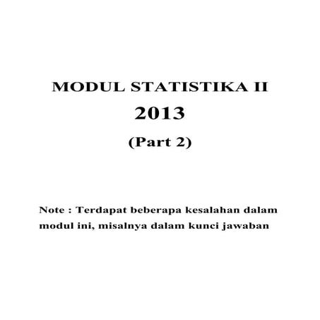 Modul statistika-ii-part-2 | PDF