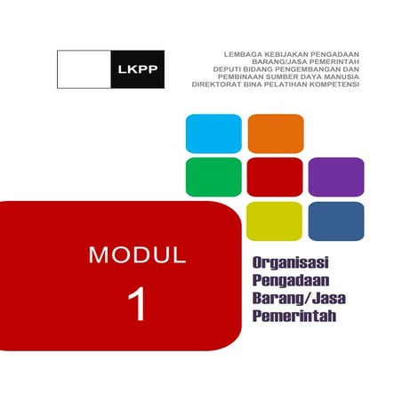 MODUL 01 organisasi PBJ lama pelatihan PBJ | PDF