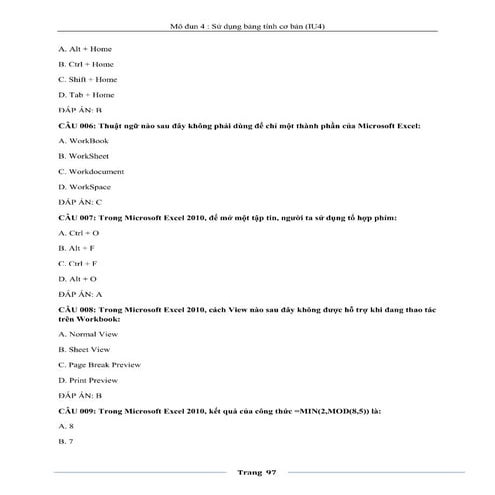 Ly thuyet on thi chung chi cntt co ban theo thong tu 03- Modul04 | PDF