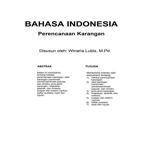Bahasa Indonesia Modul 06 - Perencanaan Karangan.pdf
