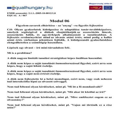 Modul 06 tartalom | PDF