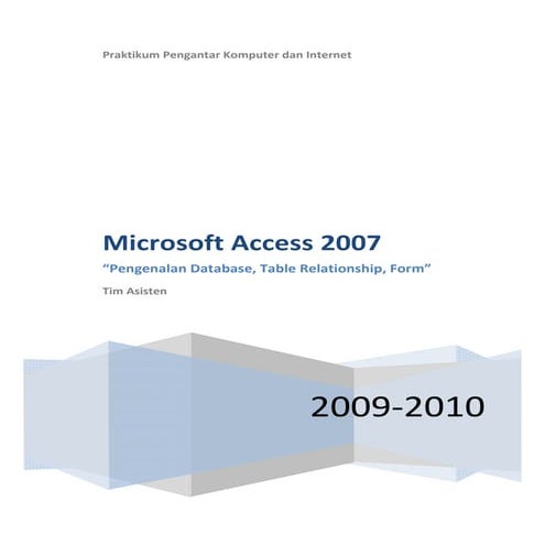 Modul07 a microsoft acces | PDF