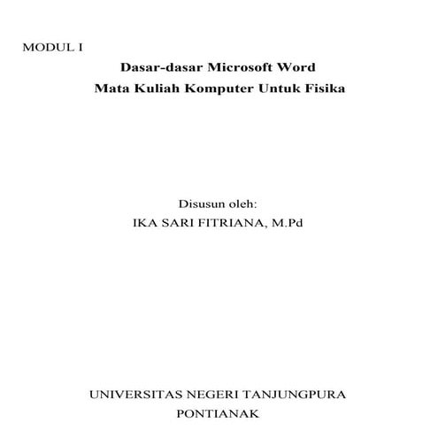 Modul komputer untuk fisika | PDF