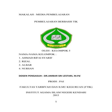 PENGGUNAAN MEDIA PEMBELAJARAN BERBASIS TEKNOLOGI INFORMASI DAN ...