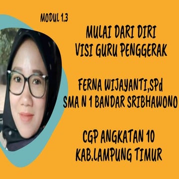MODUL 1.3 (2).MULAI DARI DIRI CGP ANGKATANG 10 | PDF