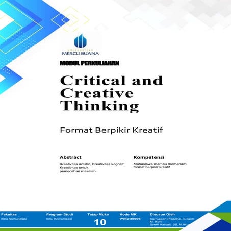 MODUL 10 - Critical & Creative Thinking.doc