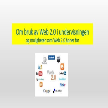 Modul 10 lag presentasjon om web 2.0 | PPT