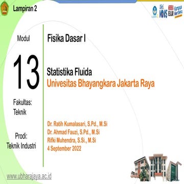 Modul 13 Fisika Dasar I Universitas Pptx