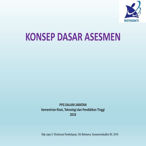 konsep dasar asesmen | PPTX