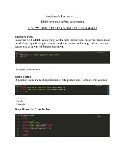 Presentasi konsep dasar html | PPTX