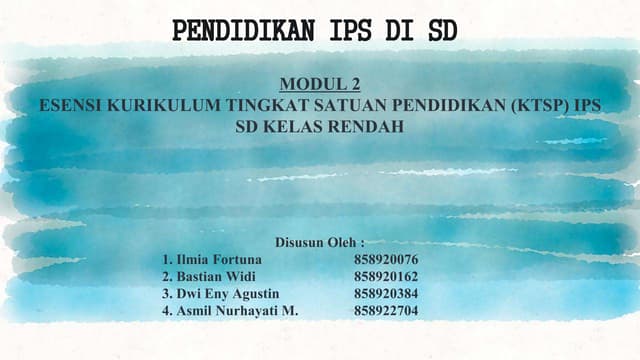 Modul 2 dan 3 Pendidikan IPS di SD | DOCX