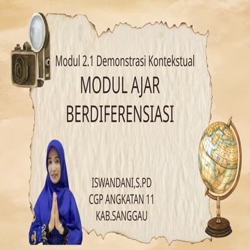 modul ajar pembelajaran berdiferensiasi program guru penggerak | PPTX