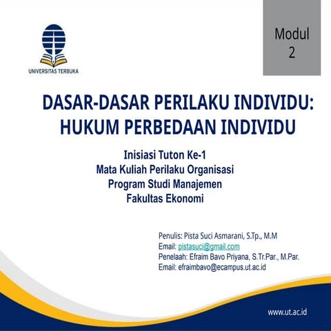 Modul 2 - Dasar-dasar Perilaku Individu Hukum Perbedaan Individu.pptx