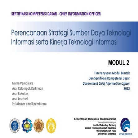 Modul 2 itsp & it performance-2012 | PPTX