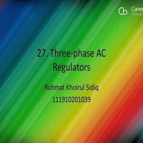 Three Phase AC Regulator | PPTX