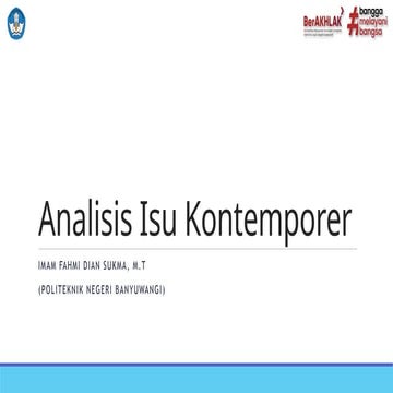 Modul 2 Analisis Isu Kontemporer Pelatihan Dasar | PPTX