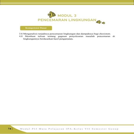 Modul 3 pembelajaran 3- pencemaran lingkungan | PDF