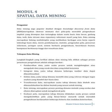 bds spatial data mining | PDF