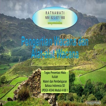 Pengertian Wacana dan Alat-alat Wacana | PPTX