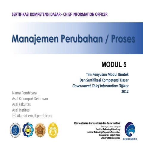 Modul 5 process change management 2012 | PPTX