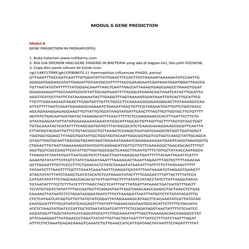 Modul 6 gene prediction 191011 | PDF