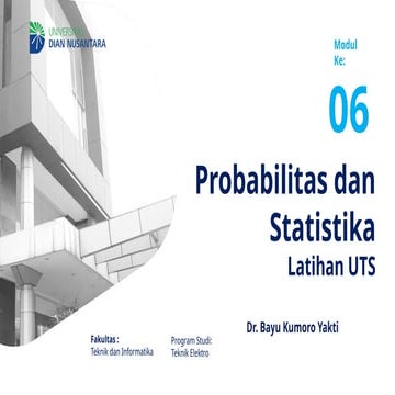 Modul 7 Latihan UTS coretan untuk universitas undira | PPT