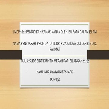 Modul 8 bintik bintik merah 11-30 | PPTX