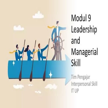 Modul 9 leadership and Managerial dalam Mengembangkan Keterampilan ...