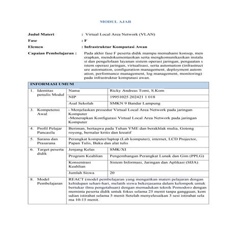 MODUL AJAR kurikulum merdeka modul pembelajaran sebagai contoh ...
