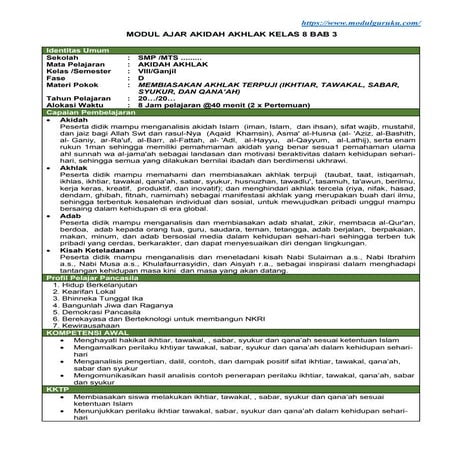 RPP MA Akidah Akhlak Kelas X | PDF