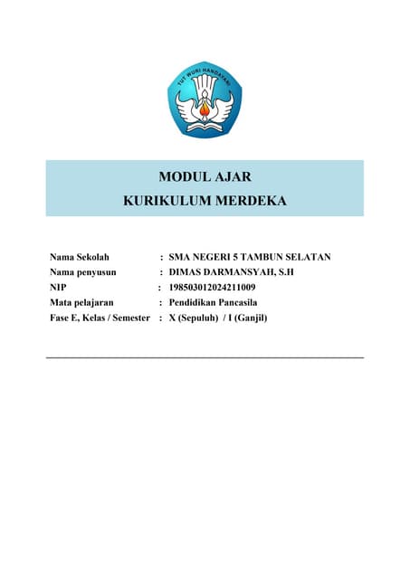 MODUL AJAR PPKn KLS 7 BAB 2.pdf