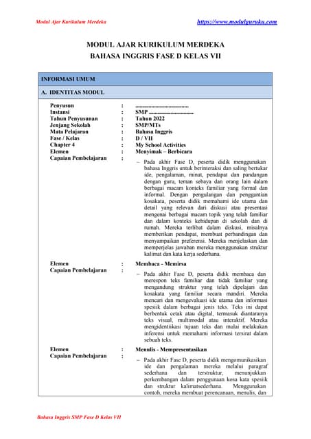 MODUL AJAR BAHASA INGGRIS DESCRIPTIVE TEXT.pdf