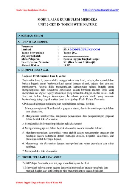MODUL AJAR BAHASA INGGRIS DESCRIPTIVE TEXT.pdf