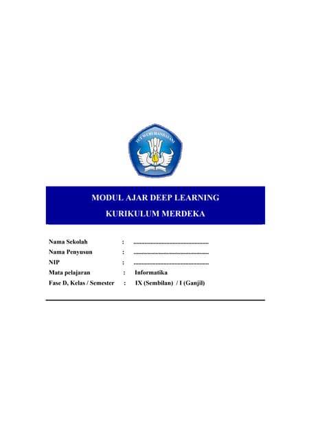 Modul Ajar Deep Learning Bahasa Inggris Kelas 9 Terbaru 2025 | DOCX