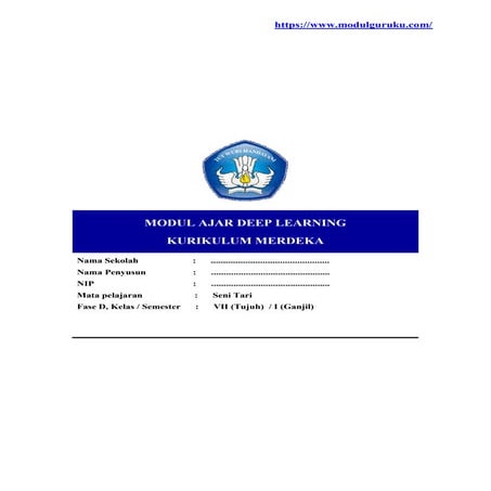 Modul Ajar Deep Learning Senbud Seni Tari Kelas 8 Semester 2 Terbaru ...