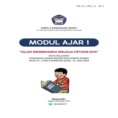 Modul Ajar PAK SMA Kelas 11 Kurikulum Merdeka | DOCX