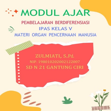 MODUL AJAR IPAS KELAS V TENTANG ORGAN PENCERNAAN MANUSIA.pdf
