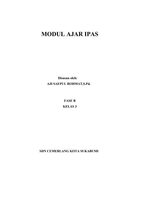 Modul ajar IPAS Kls 4 materi wujud benda dan perubahannya | PDF