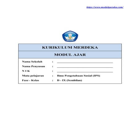 Modul Ajar IPS Kelas 9 Fase D Kurikulum Merdeka | PDF