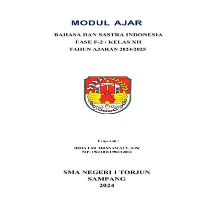 MODUL AJAR IRMA UMI TRISNAWATY,S.Pd.pdf modul ajar untuk SMA. menggunakan kurikulum merdeka | PDF