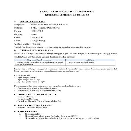 MODUL AJAR KUMER.pdf PERANGKAT PEMBELAJARAN | PDF